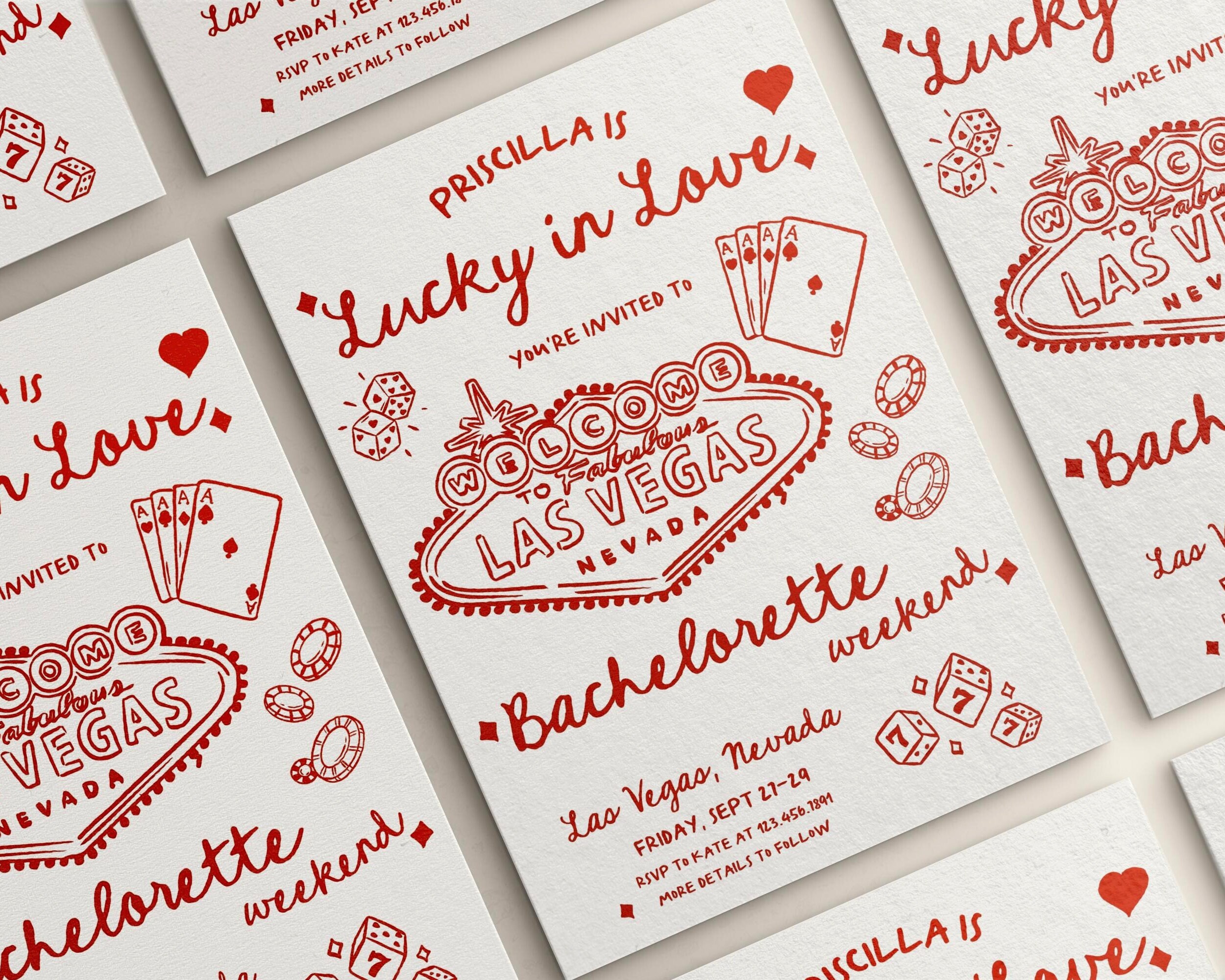 Lucky in Love Bachelorette Welcome Sign Template, Las Vegas ...