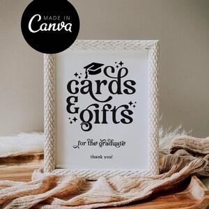 Cards & Gifts Graduation Sign Template | Editable Graduation Sign ...