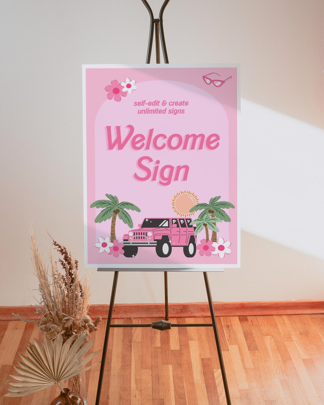 Malibu Barb Editable Welcome Sign Barb Doll Custom Sign Template Barb ...