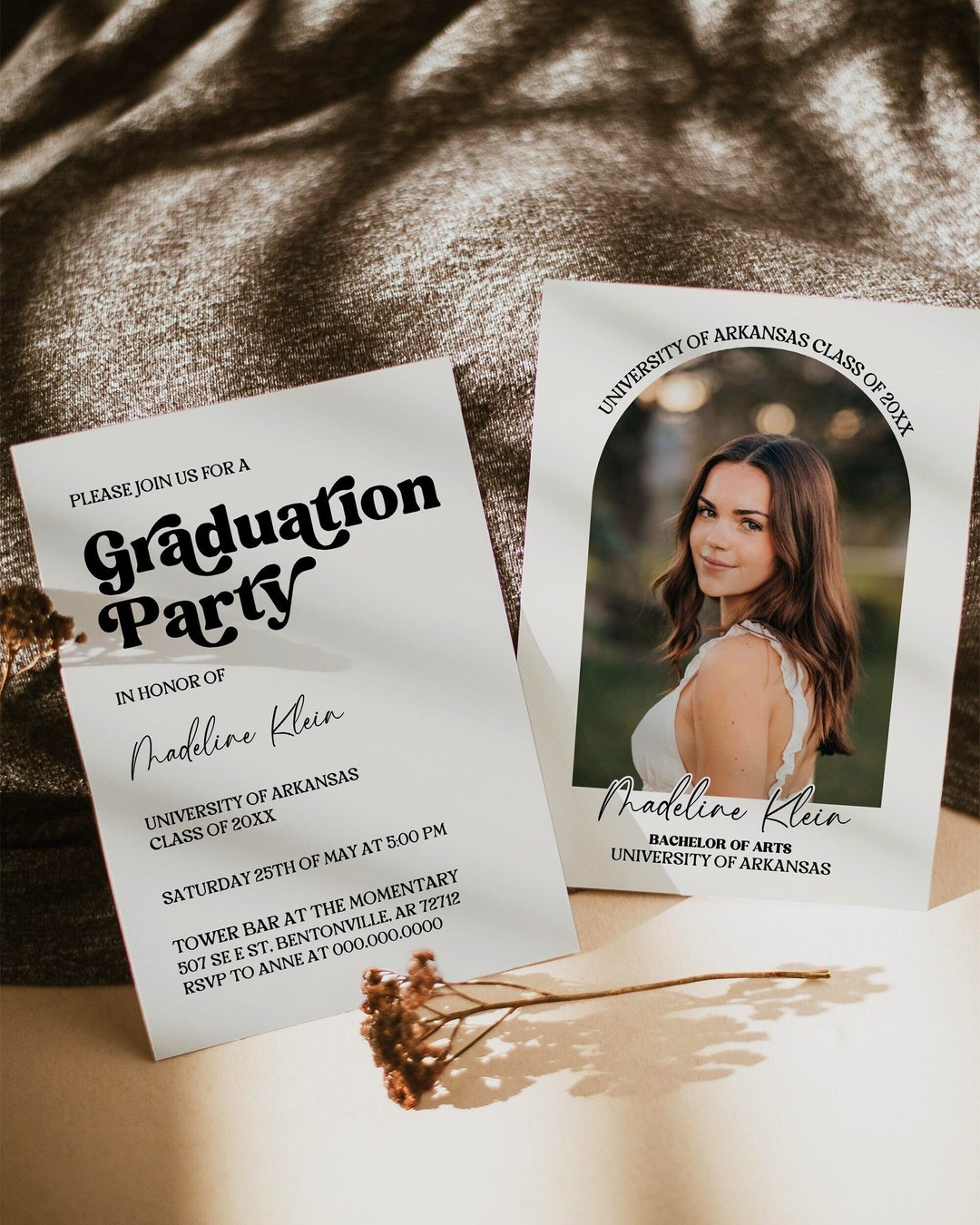 Graduation Arch Photo Invitation Template | College Graduation ...