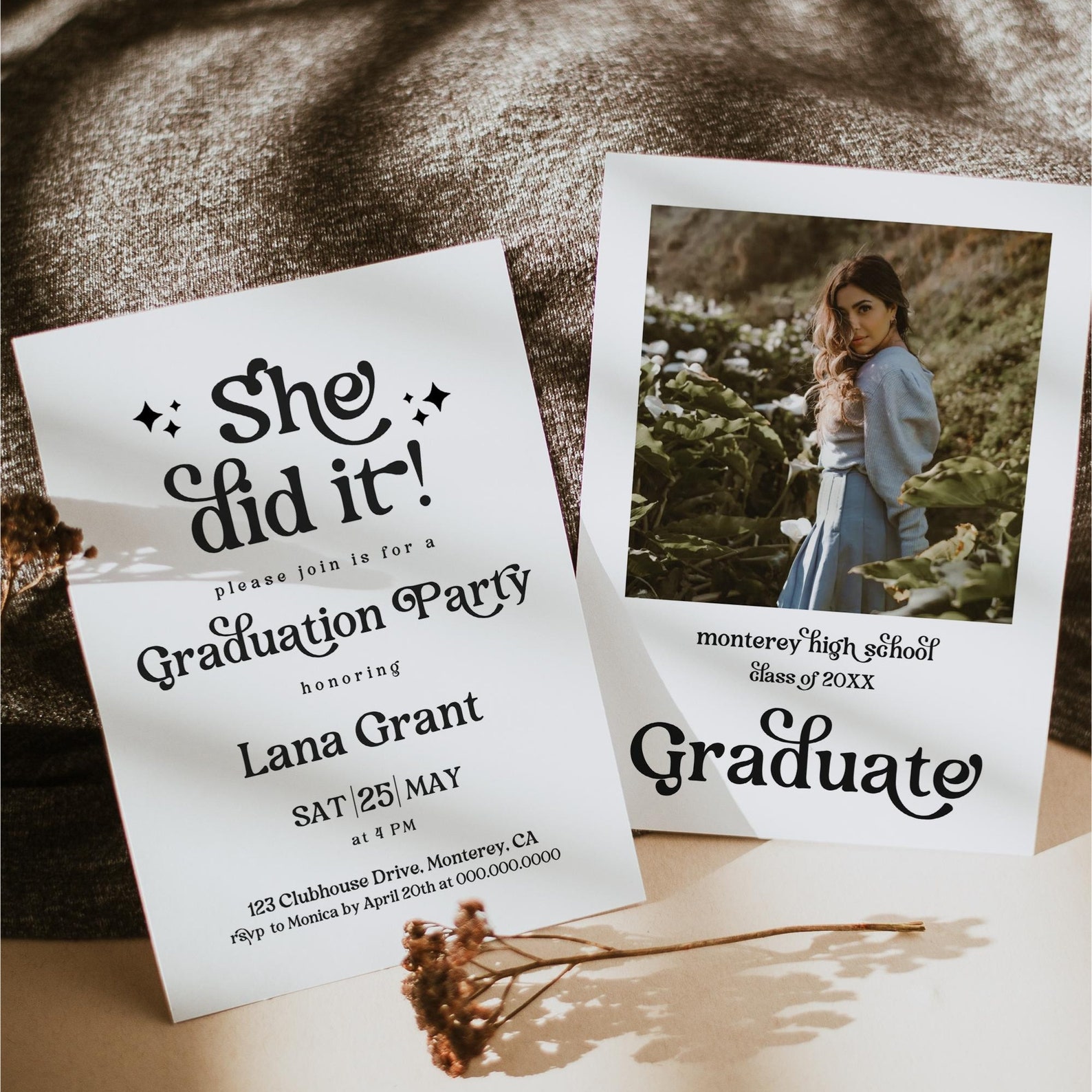 Retro Boho Graduation Wishes Card Template Graduation Advice Well ...