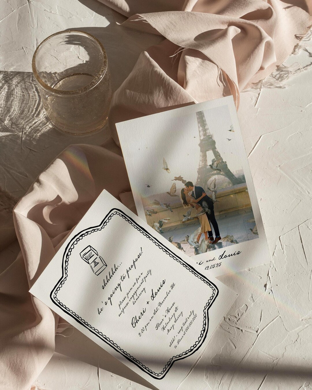 Surprise Engagement Party Invitation Template | Whimsical Frame ...