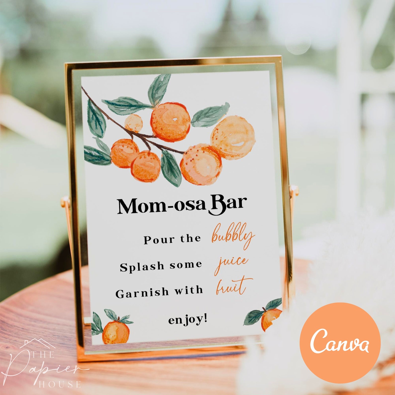Mimosa Bar Baby Shower Sign Template | Little Cutie Baby Shower Mimosa ...