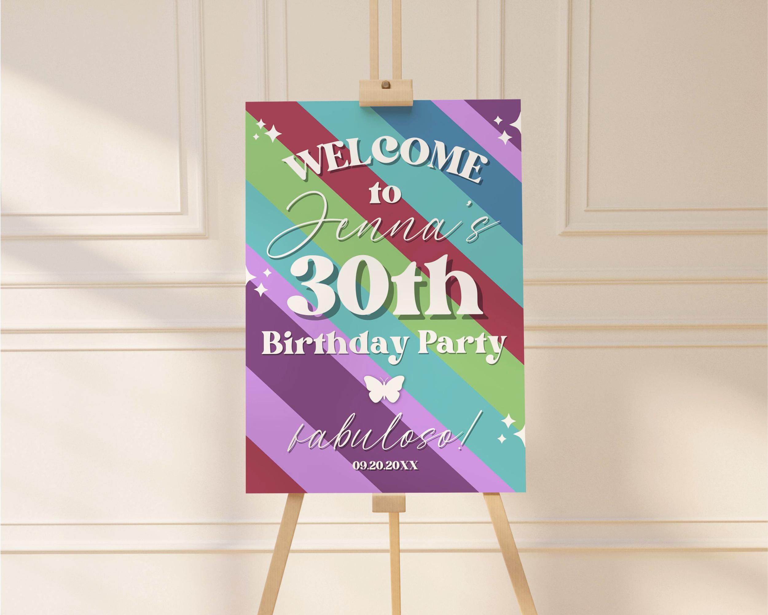 13 Going on 30 Cocktail Sign Editable | Signature Drink Sign | Drink ...