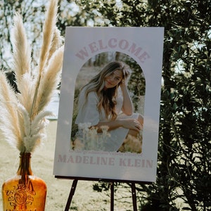 Graduation Arch Photo Welcome Sign Template | Grad Party Welcome Sign ...