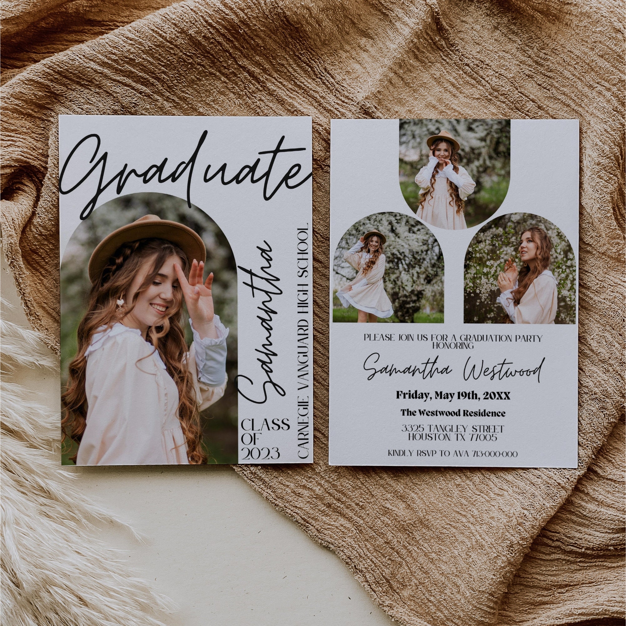 Graduation Announcement 2023 Template | Editable Graduation Invitation ...