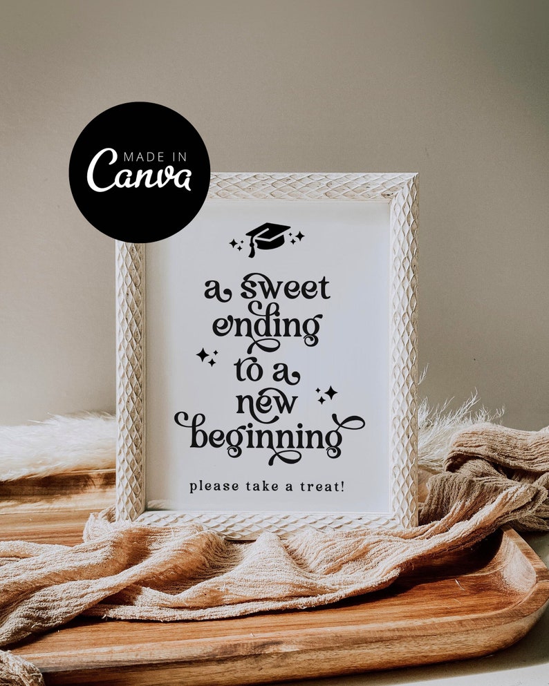 Retro Graduation Candy Bar Treat Sign | A Sweet Ending to A New ...