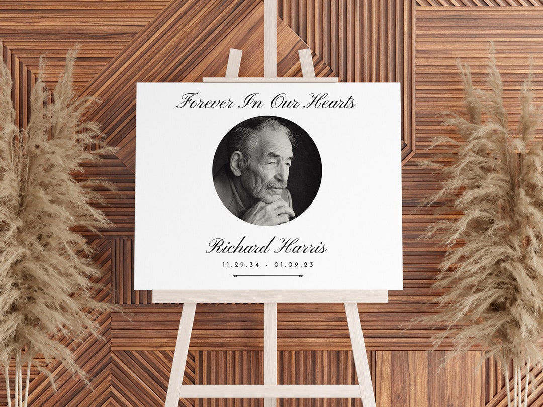 Funeral Welcome Sign Template Memorial Sign Elegant Minimalist Instant ...