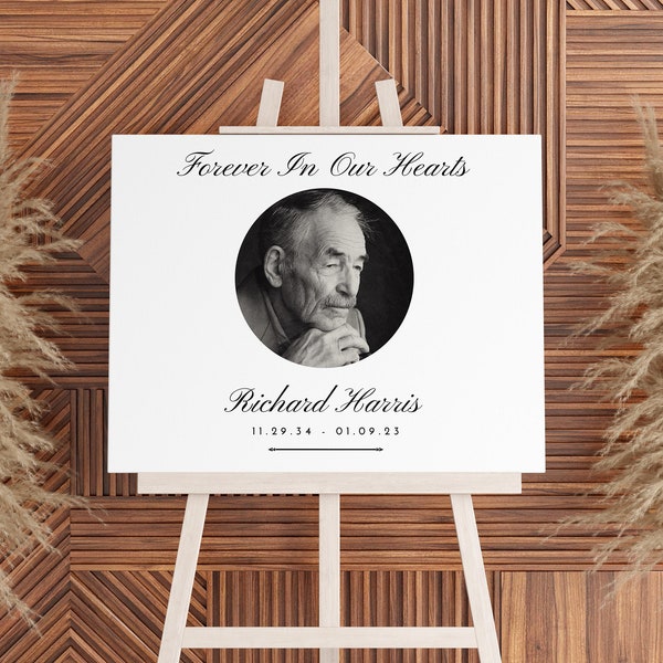 Funeral Memorial Sign Template - Etsy