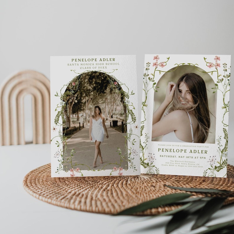Wildflower Graduation Invitation Arch Photo | DREAMY FLORALS ...