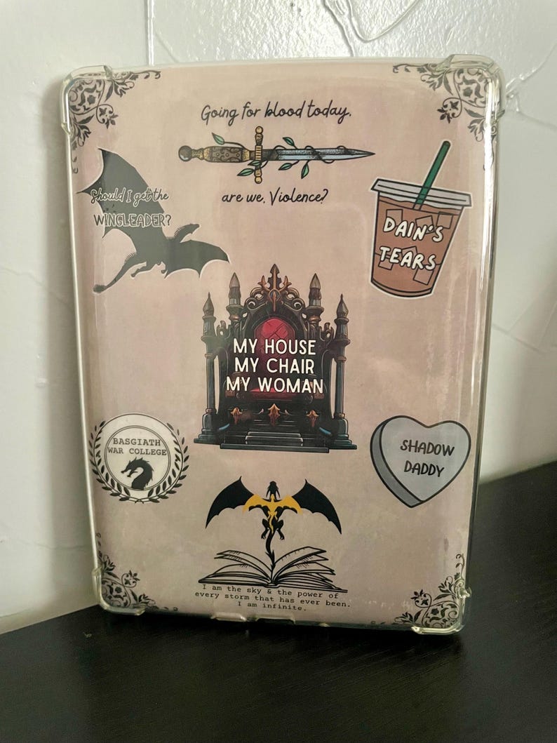 Fourth Wing Inspired Kindle Paperwhite Clear Case Insert- DIGITAL FILE ...