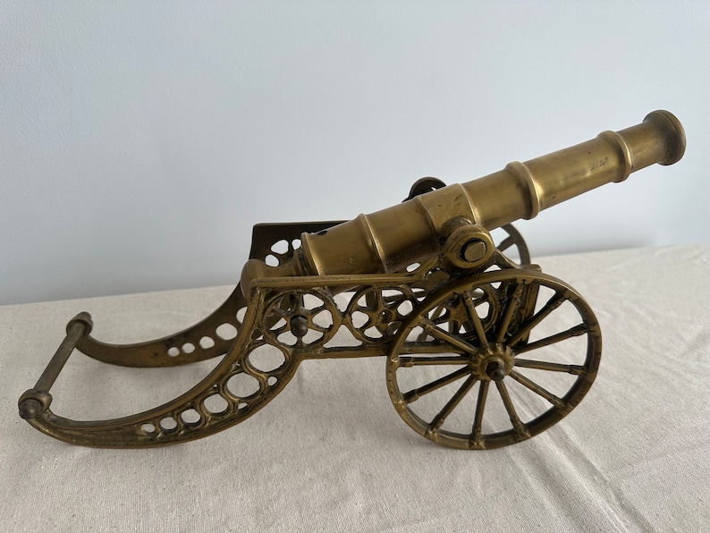 Vintage Pure Brass Cannon Etsy