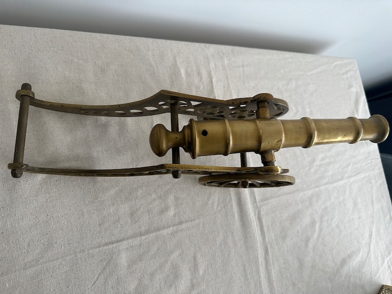 Vintage Pure Brass Cannon Etsy