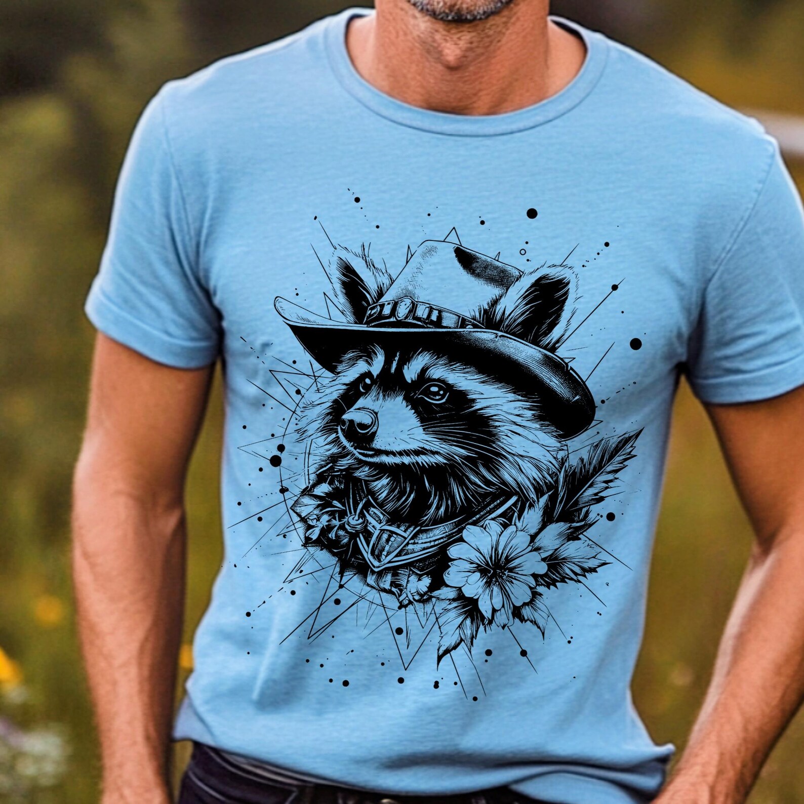 Cheeky Raccoon Cowboy Fun Country & Western Art for Home Decor, Crafts ...