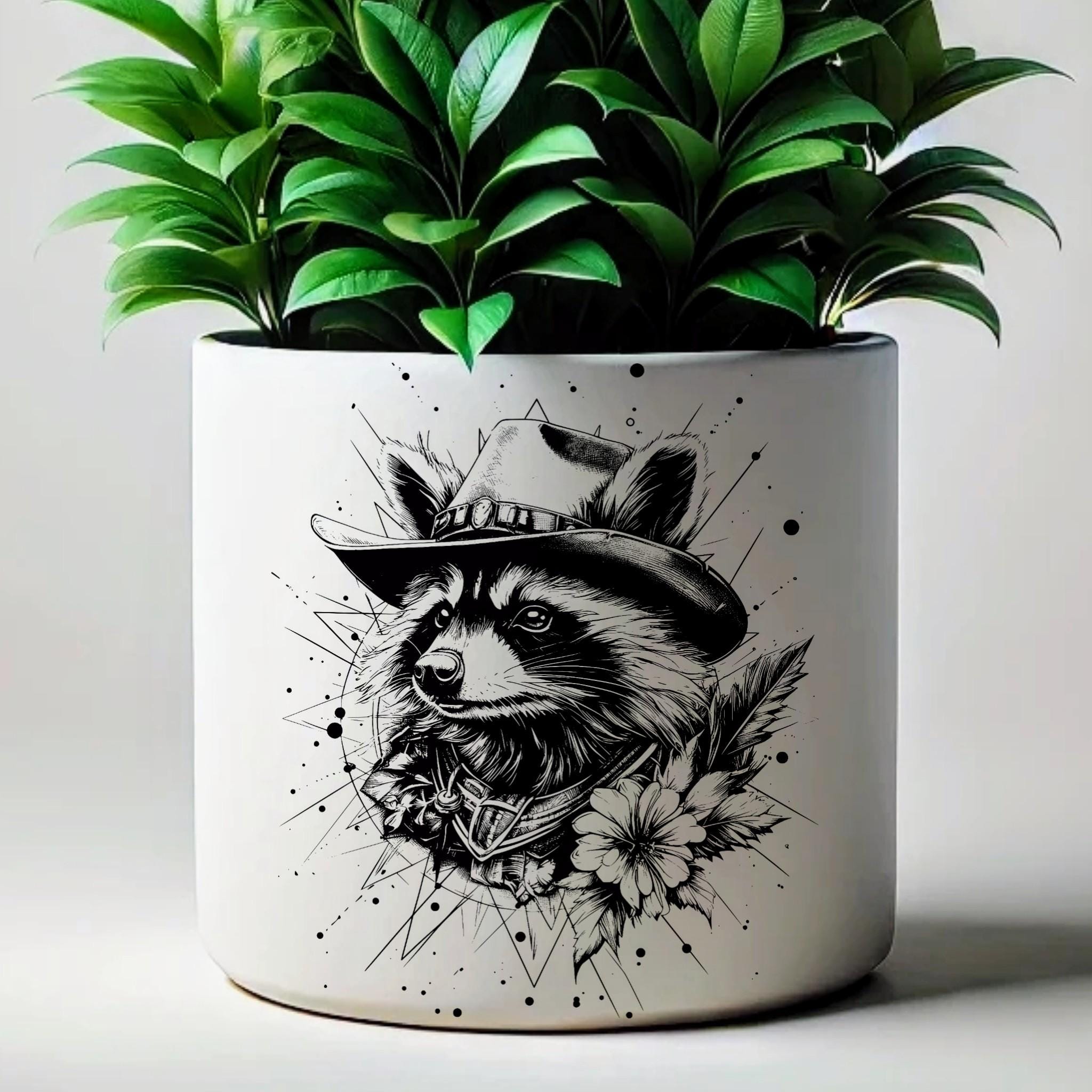 Cheeky Raccoon Cowboy Fun Country & Western Art for Home Decor, Crafts ...