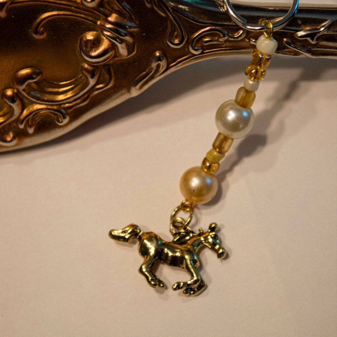 Gold Horse Bridle Charm - Etsy