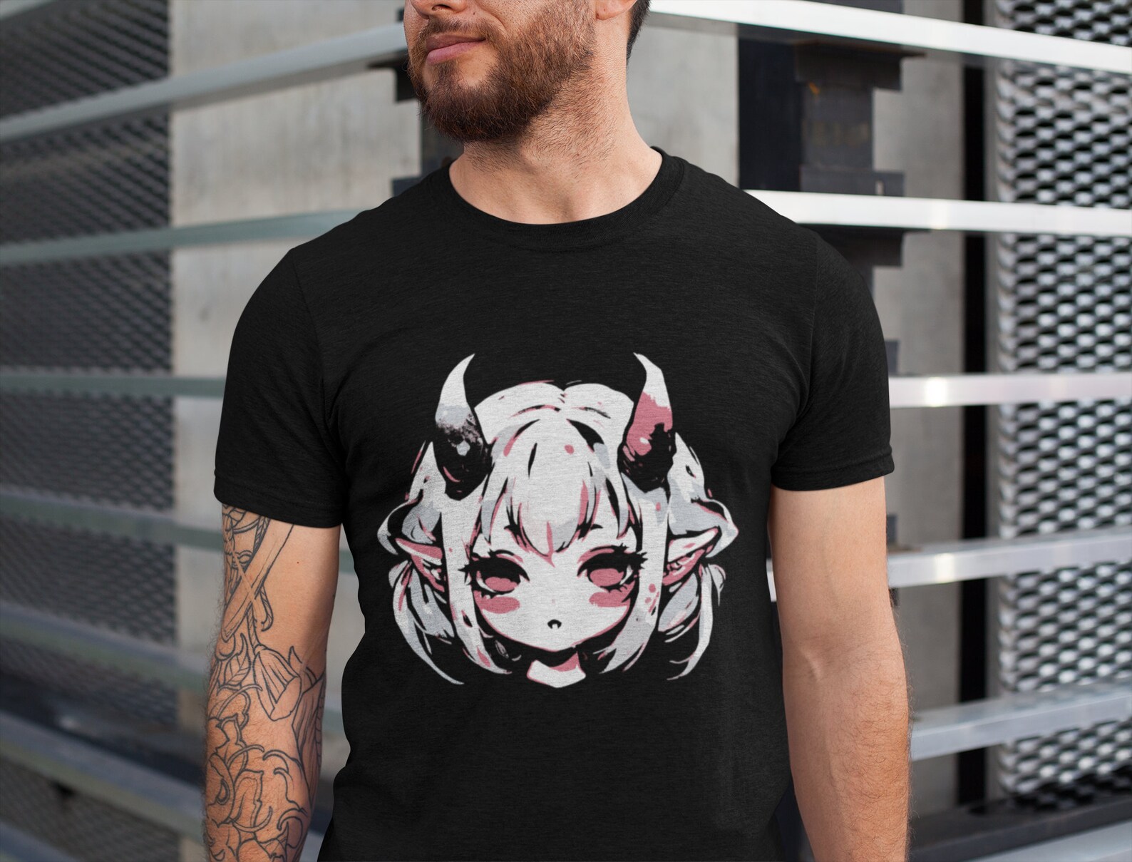 Sad Anime Girl Demon, Shirt Design, Printable, Digital Download Scary ...