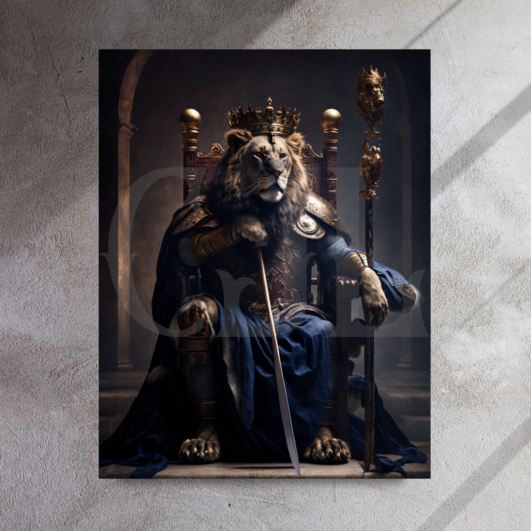 Lion Wall Art Decor | DIGITAL DOWNLOAD | Printable Wall Art - Etsy