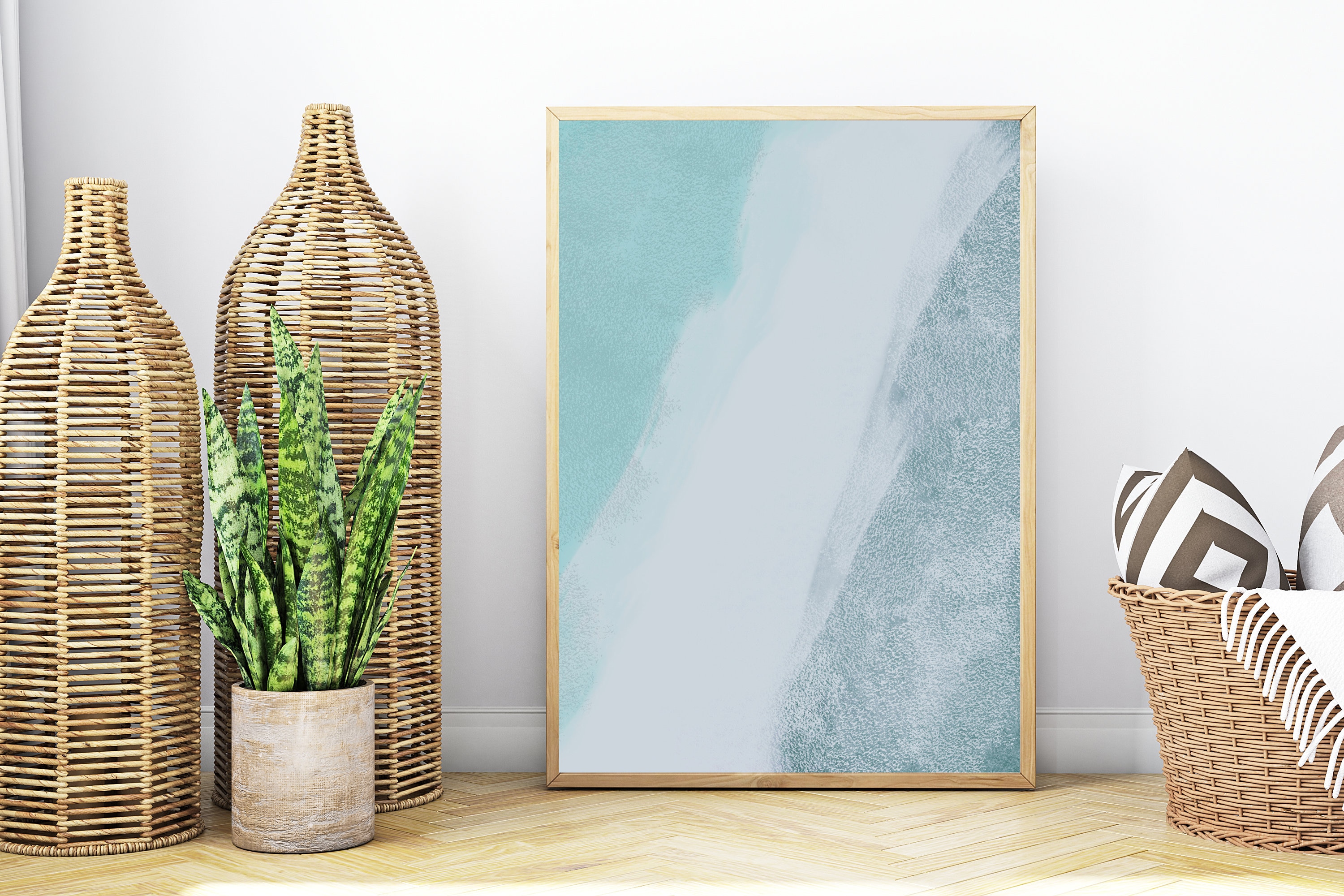 Light Blue Abstract Art Digital Print - Etsy