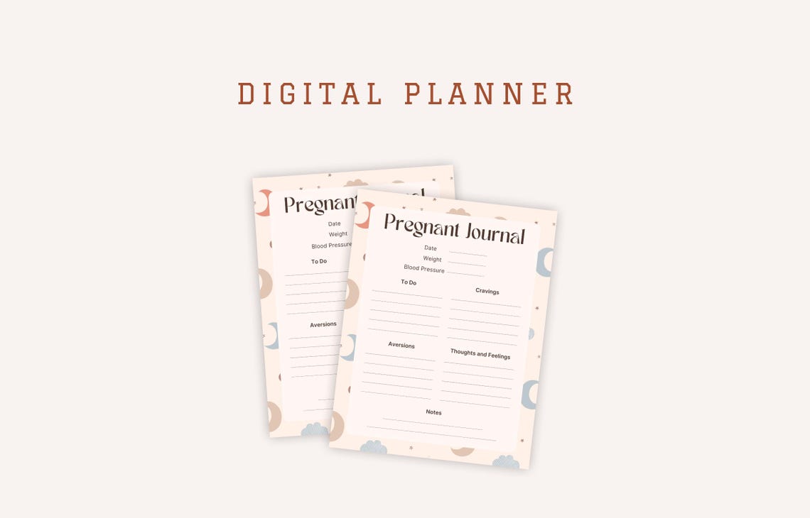 Printable Pregnancy Journal: Week-by-week Keepsake (PDF) - Etsy