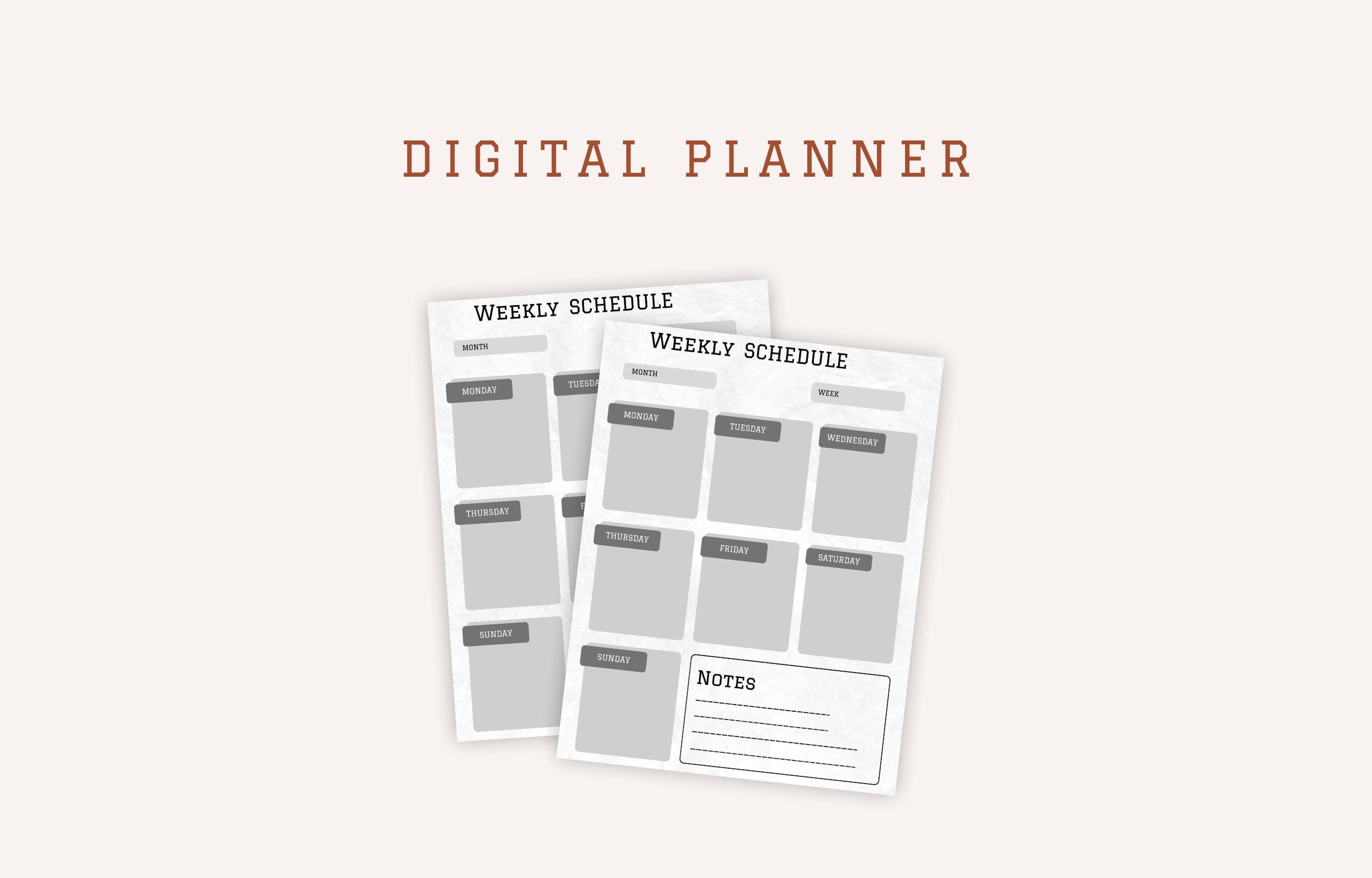 Customizable Weekly Schedule Planner - Editable PDF, Organize Your Week ...