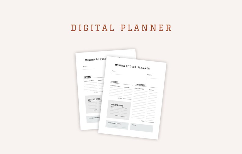 Aesthetic Monthly Budget Planner, Stylish Financial Organizer, Perfect ...