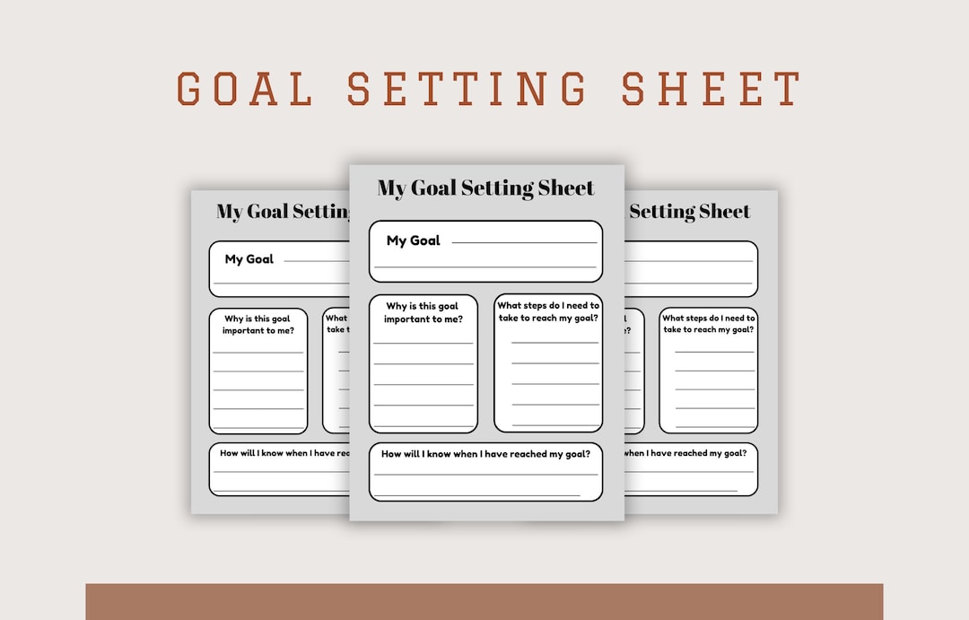 Education Goal Setting Worksheet: A4 Planner (digital Download) - Etsy