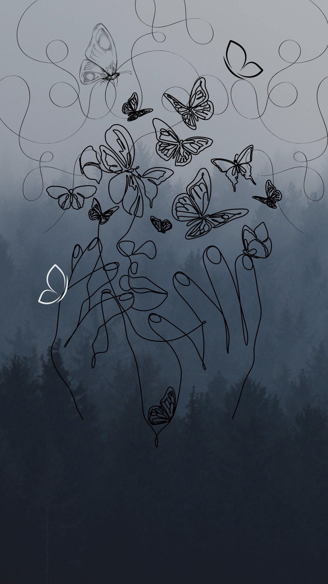 Blue Mind Wallpaper - Etsy