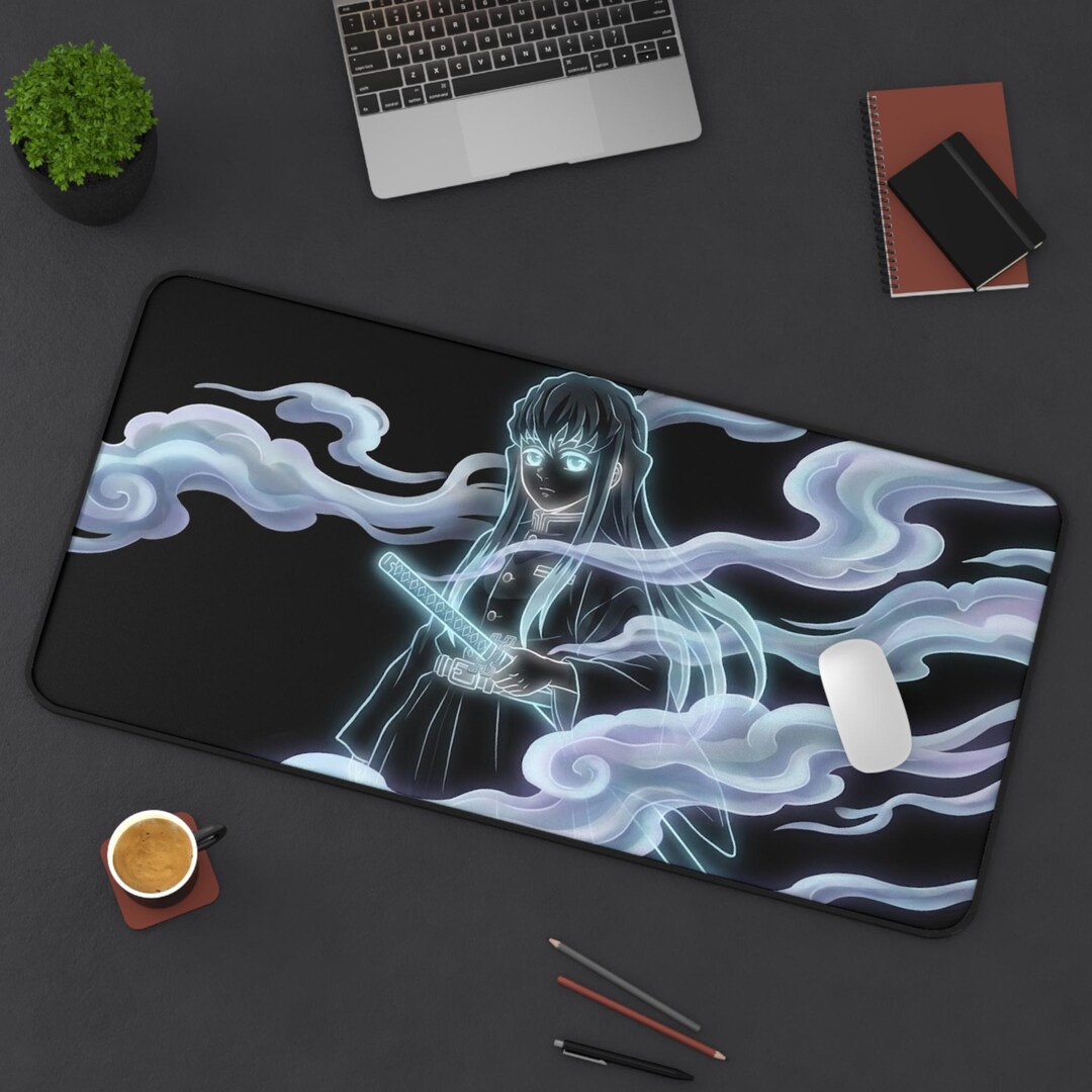 Muichiro Tokito Mousepad - Demon Slayer Mist Hashira Neon Desk Mat ...
