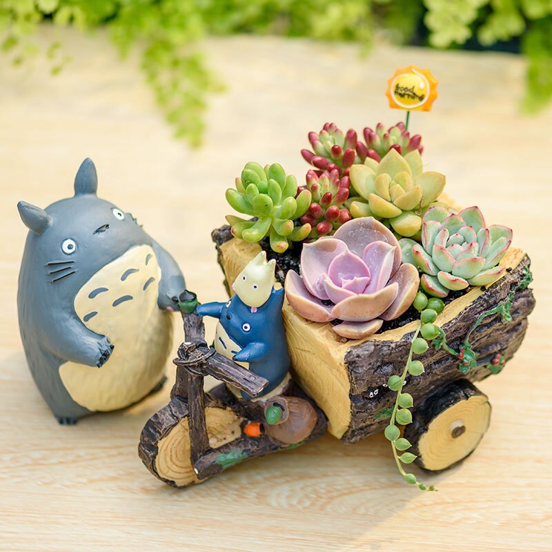 Totoro Hugging Ceramic Pot Succulent Micro Landscape Creative - Etsy
