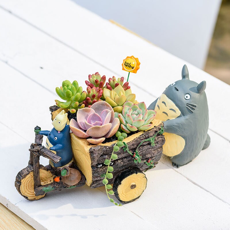 Totoro Hugging Ceramic Pot Succulent Micro Landscape Creative - Etsy