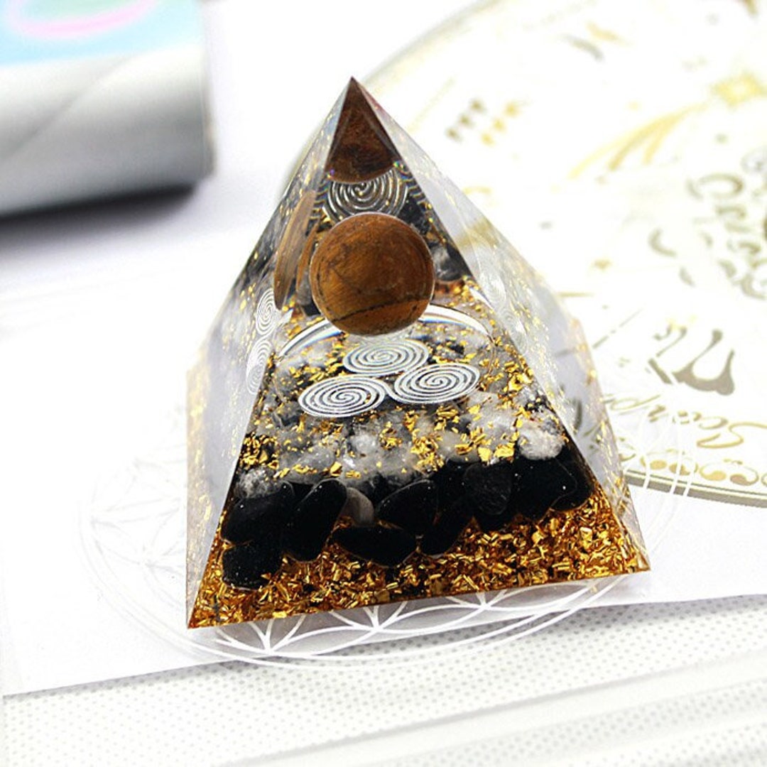 Triple Helix With Tiger's Eye Pyramid Ornament High Energy - Etsy