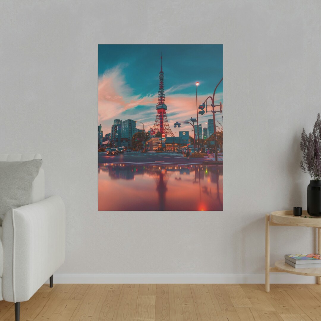Vibrant Tokyo Tower Canvas, Bedroom Decoration, Bedroom Wall Art ...