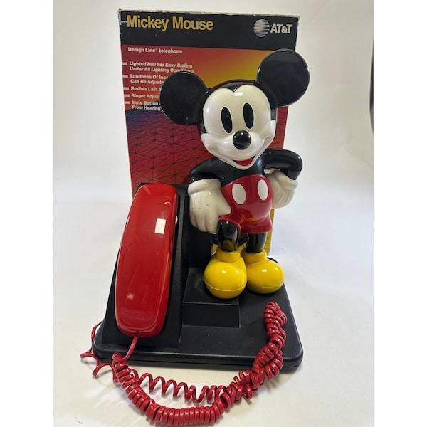 Mickey Mouse Vintage Telephone - Etsy