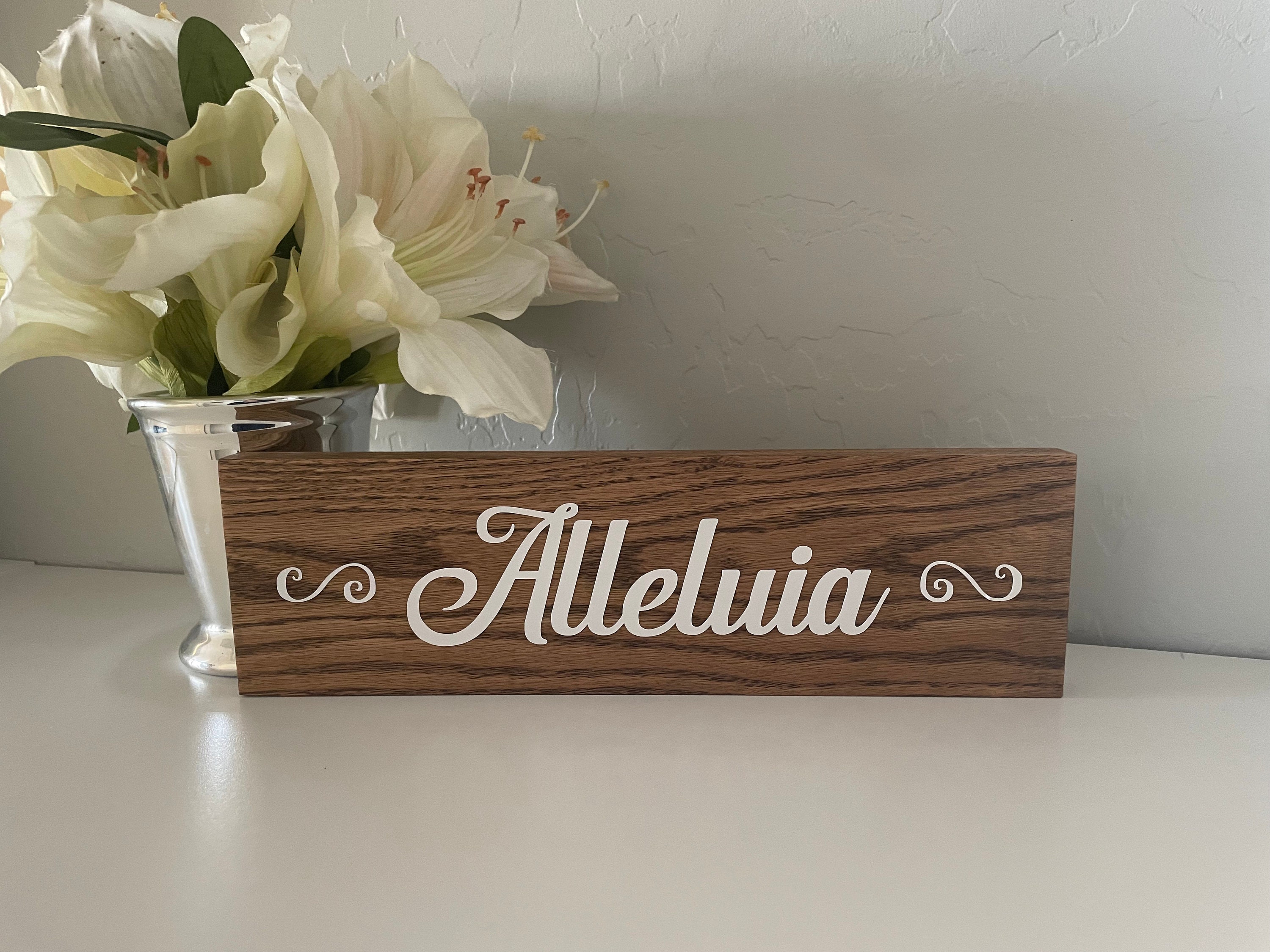 Alleluia Sign-catholic Gifts-farmhouse Decor-catholic Decor-catholic ...