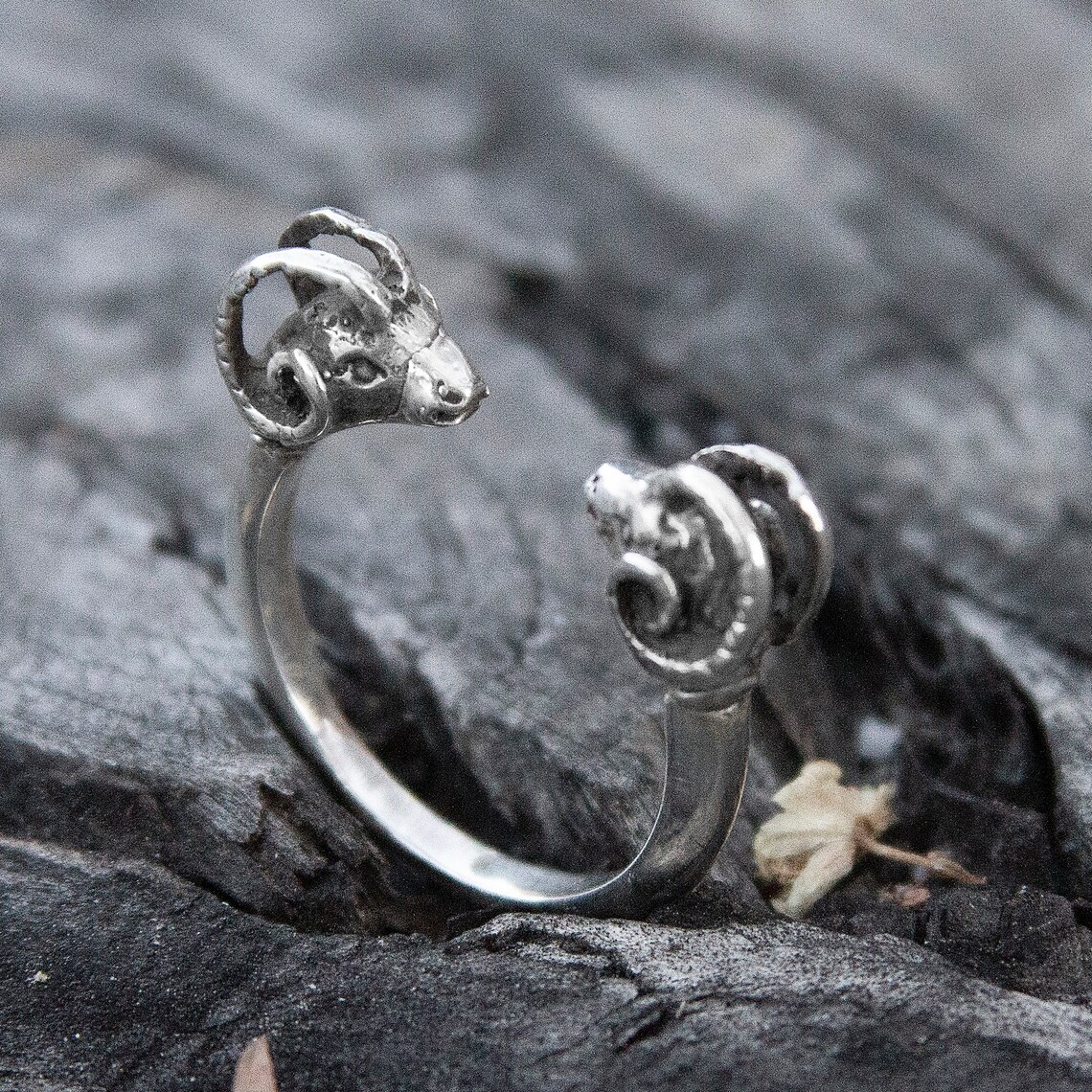 Silver Ram Ring - Etsy