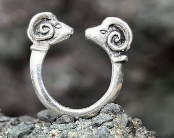 Ram Ring Bronze or Silver - Etsy