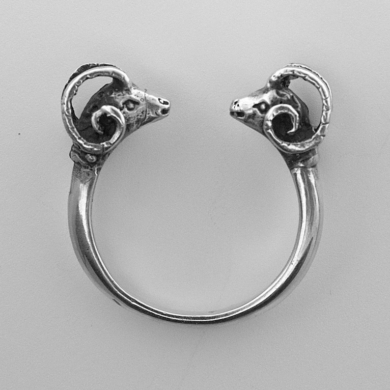 Silver Ram Ring - Etsy