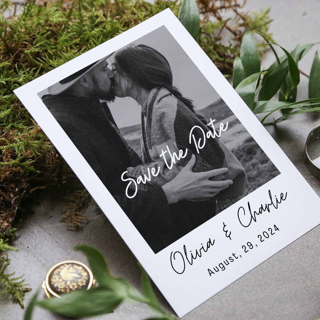MODERN Photo Save the Date Template, Printable Save the Date, Editable ...