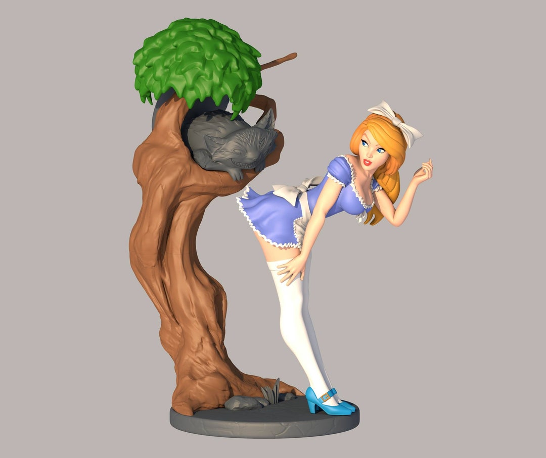 Nsfw Alice In Wonderland Stl Files Nsfw Stl Figure Statue Etsy Australia