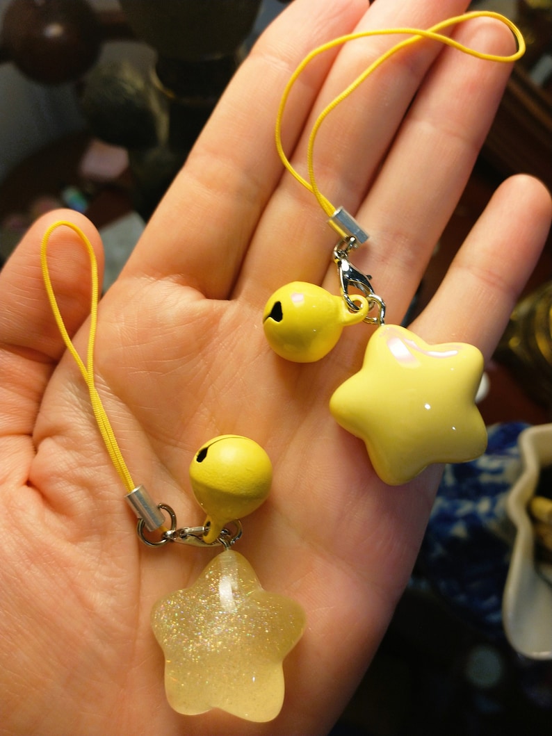 Puffy Star Phone Charm - Etsy