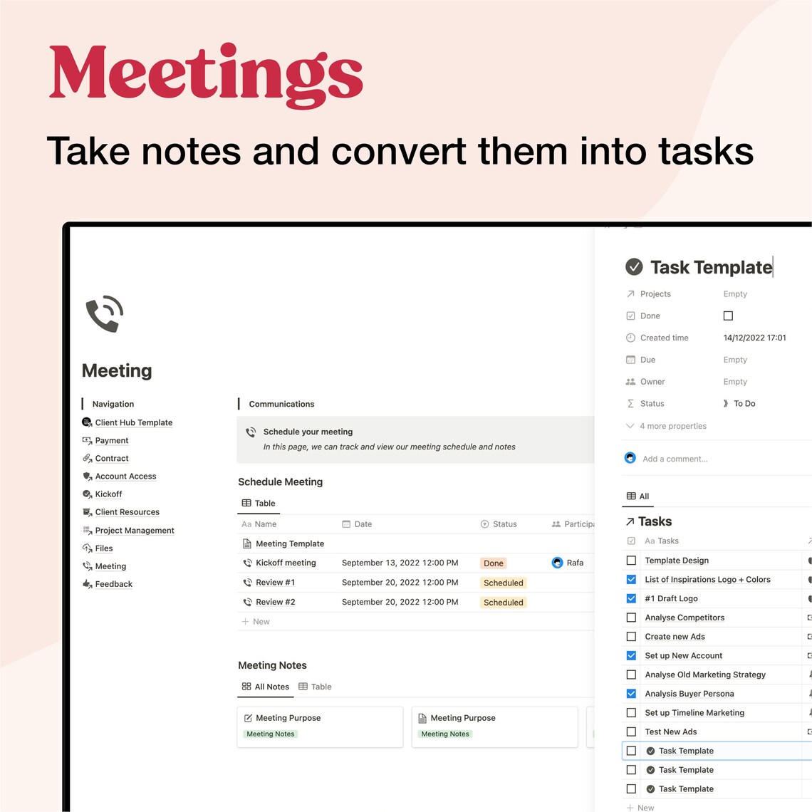 Notion Client Planner, Notion Template Client Portal, Notion Client ...