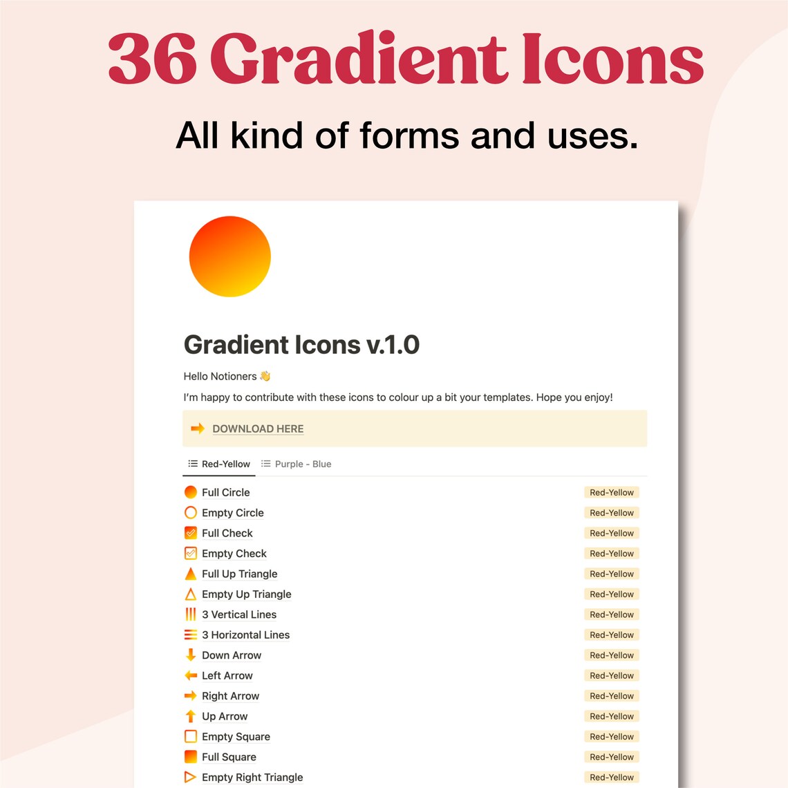 Notion Icons: Pack of 36 Notion Icons for Your Templates in 2 Different ...