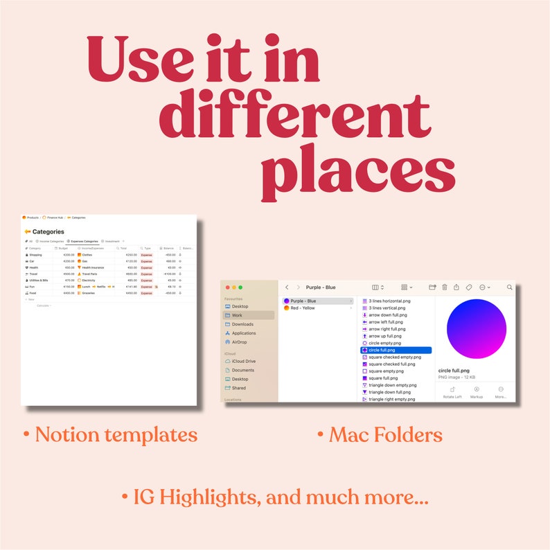 Notion Icons: Pack of 36 Notion Icons for Your Templates in 2 Different ...