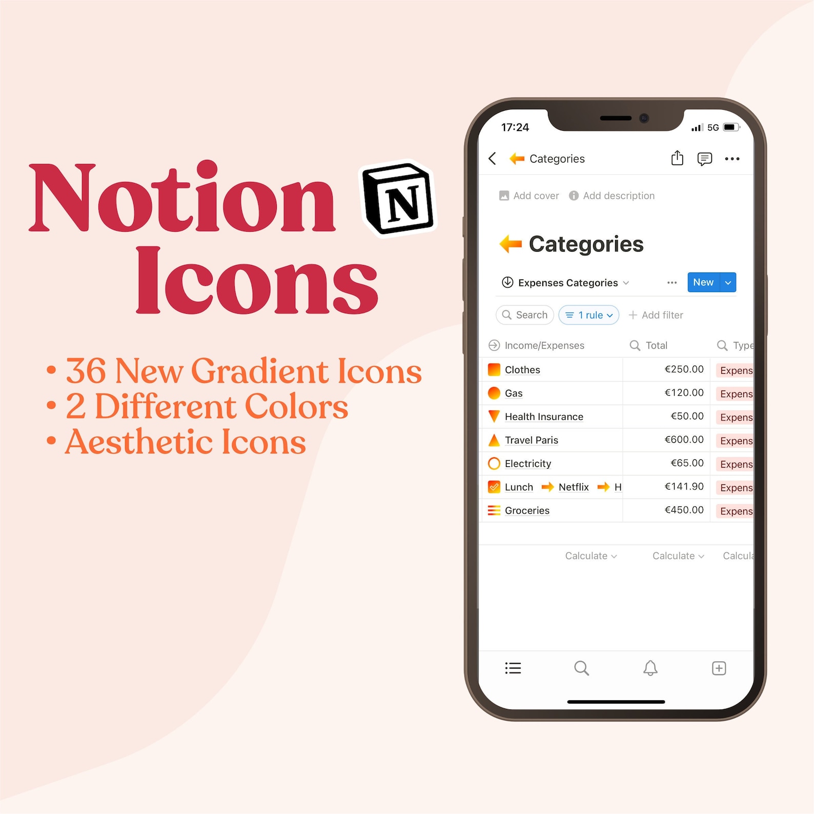 Notion Icons: Pack of 36 Notion Icons for Your Templates in 2 Different ...