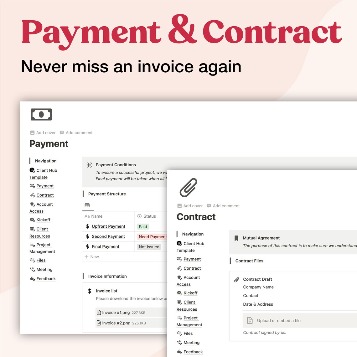 Notion Client Planner, Notion Template Client Portal, Notion Client ...