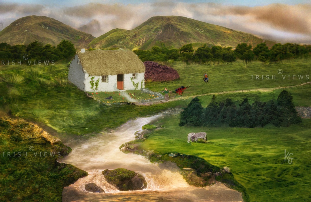 Quaint Thatched Cottage Donegal Ireland - Etsy