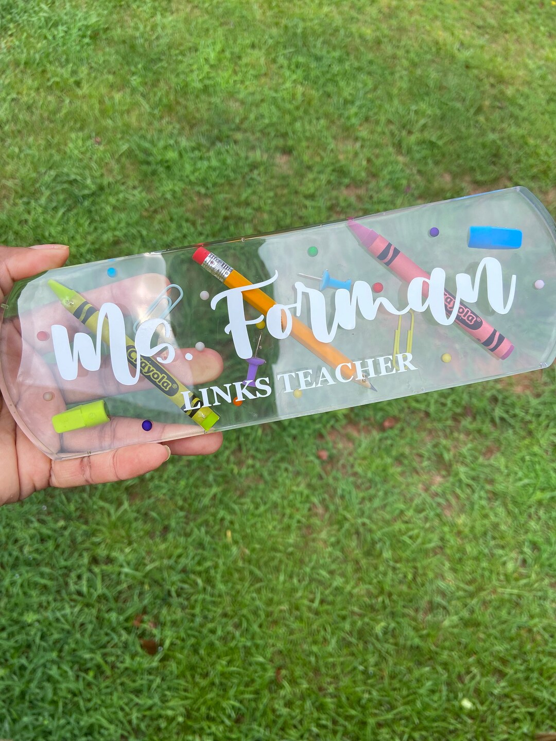 Personalized Teacher Name Plate, Custom Made Teacher Desk Name ...