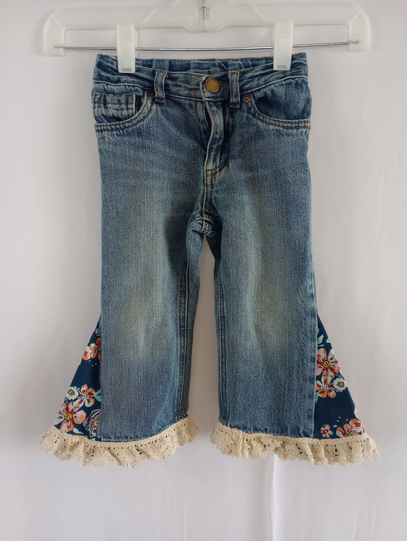 Upcycled Girls Floral Bell Bottoms - Etsy
