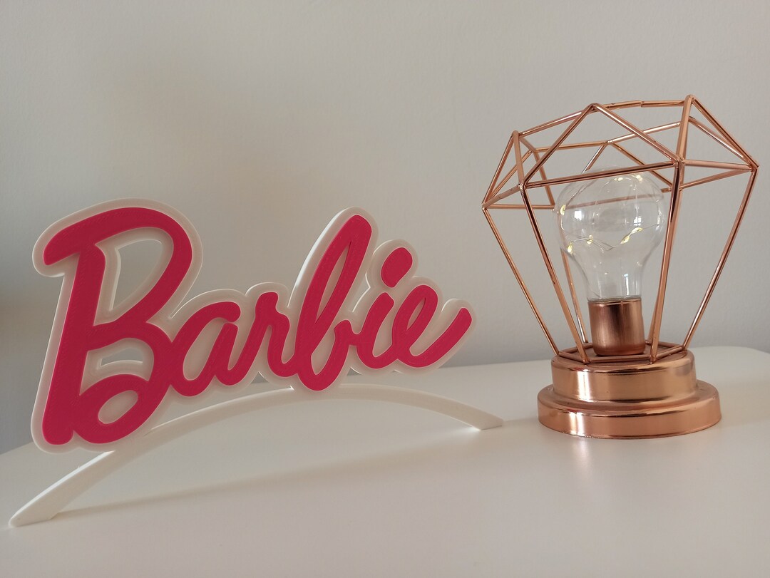 Barbie 3D Printed Barbie Sign Shelf Decoration Girls Room - Etsy